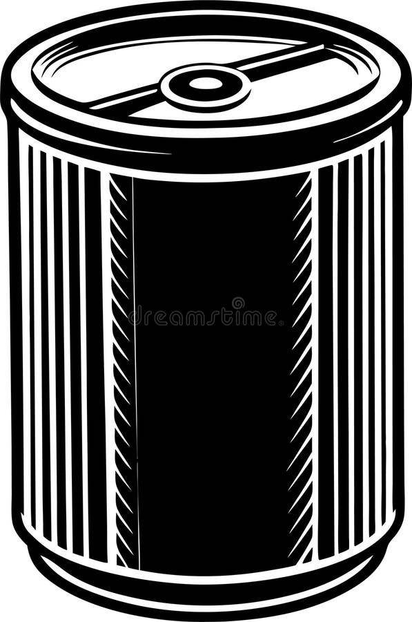 Gray Tin Can Isolated Vector Art Illustration Stock Vector ...