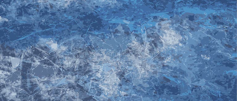 Realistic Vector Illustration of an Ice Surface of the River. Texture ...