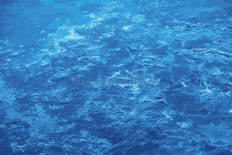 Realistic Vector Illustration of an Ice Surface of the River. Texture ...