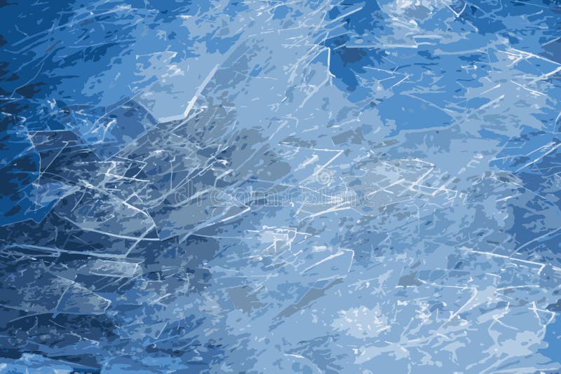 Realistic Vector Illustration of an Icy River Surface. Texture of Ice ...