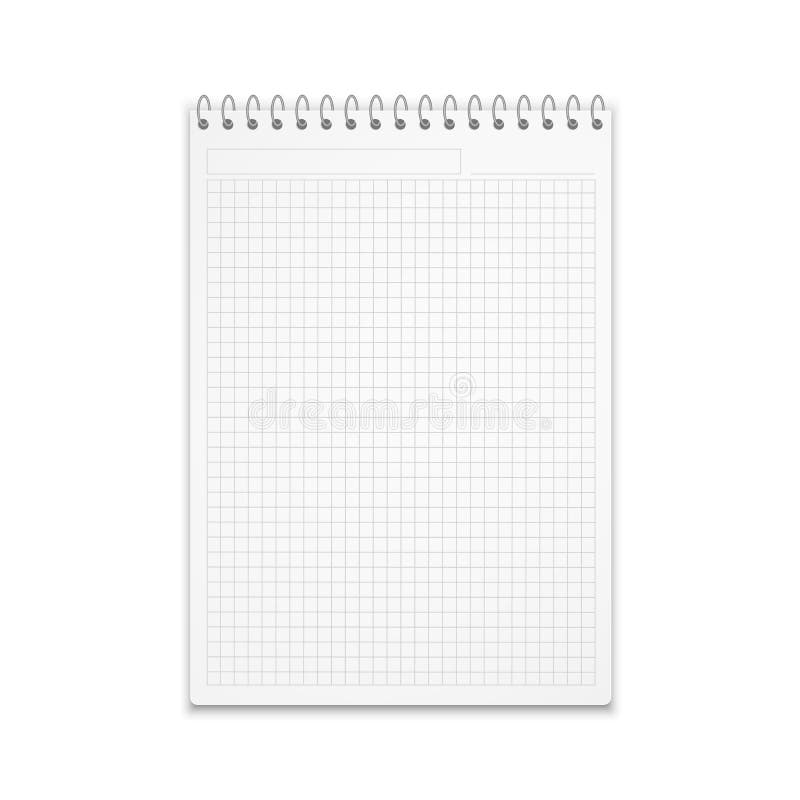 Realistic Vector Illustration Notepad of Square Paper. Notepad Mock Up ...