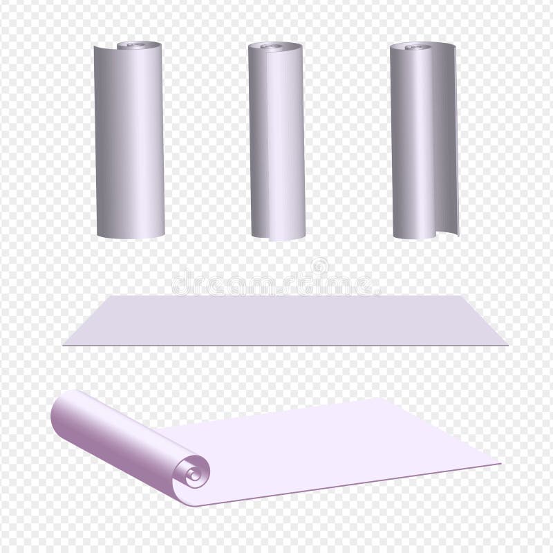 Realistic Vector Illustration of a Paper Roll for Walls Stock Vector ...