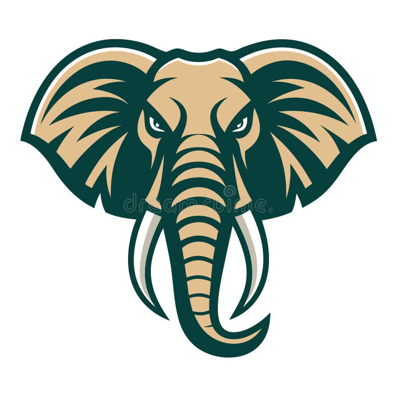 Realistic Vector Illustration of a Powerful Elephant Head Symbolizing ...