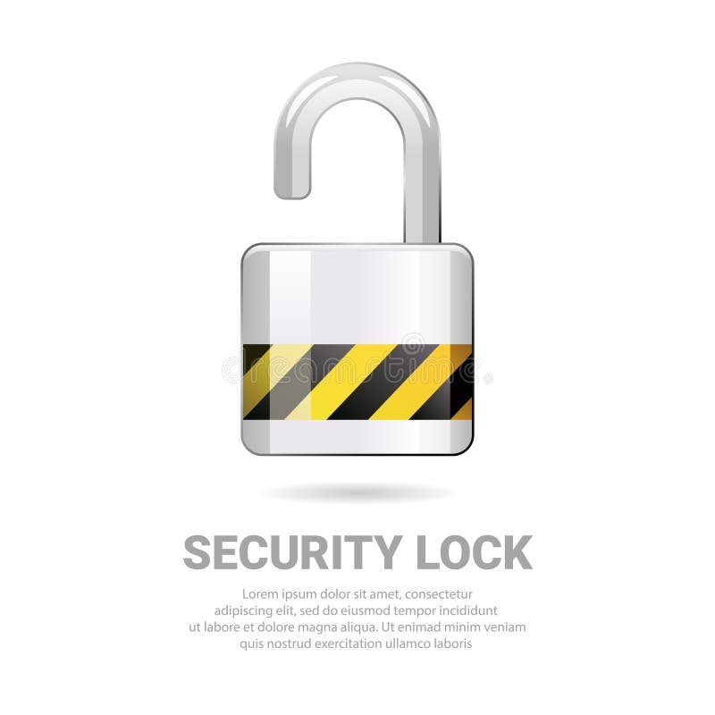 Realistic Vector Illustration of Security Padlock. Stock Vector ...