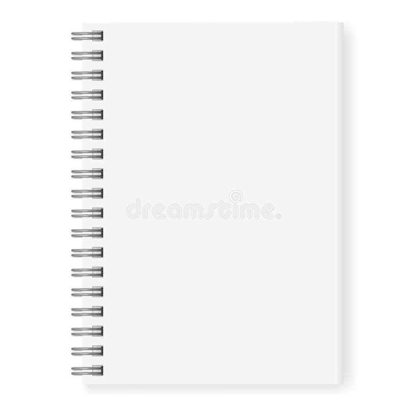 Realistic Vector Mock-up of an Open Notepad, Top View. Stock ...