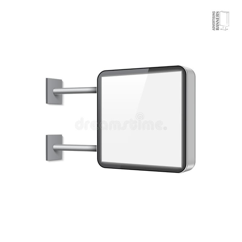 Realistic Vector Light Box Template Stock Vector - Illustration of ...