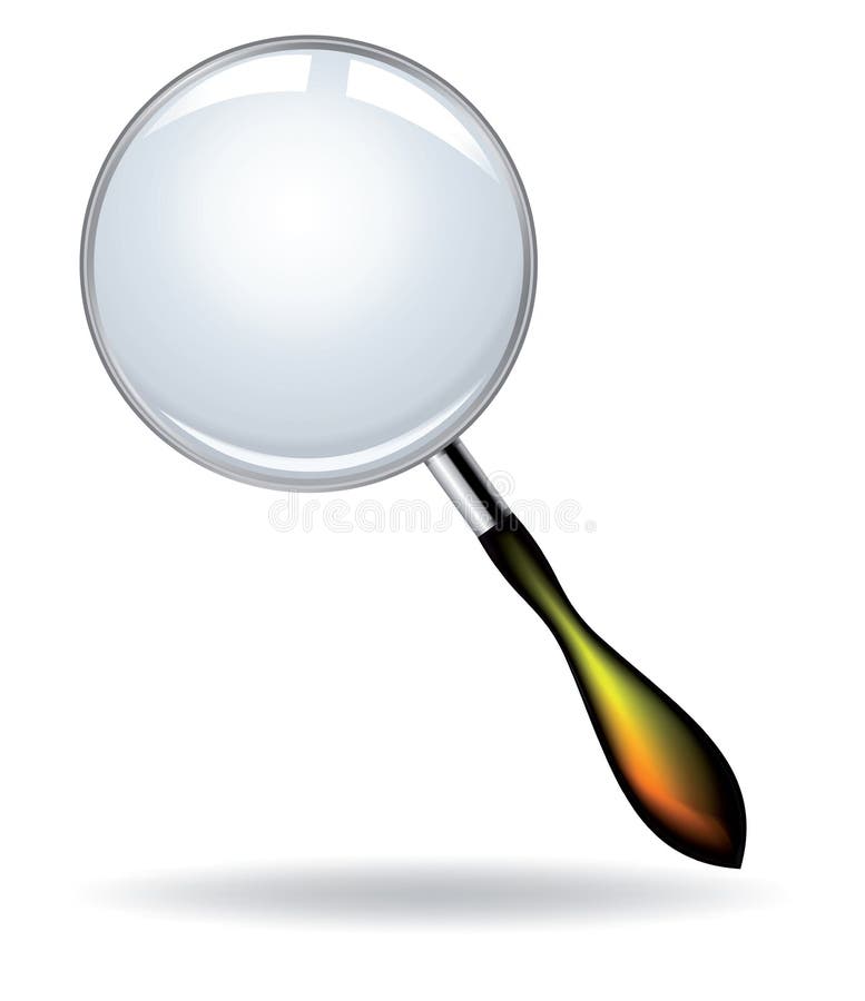 Realistic Vector Magnifying Glass on White. Stock Vector - Illustration ...