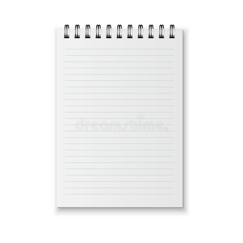 Realistic vector notebook stock vector. Illustration of background ...