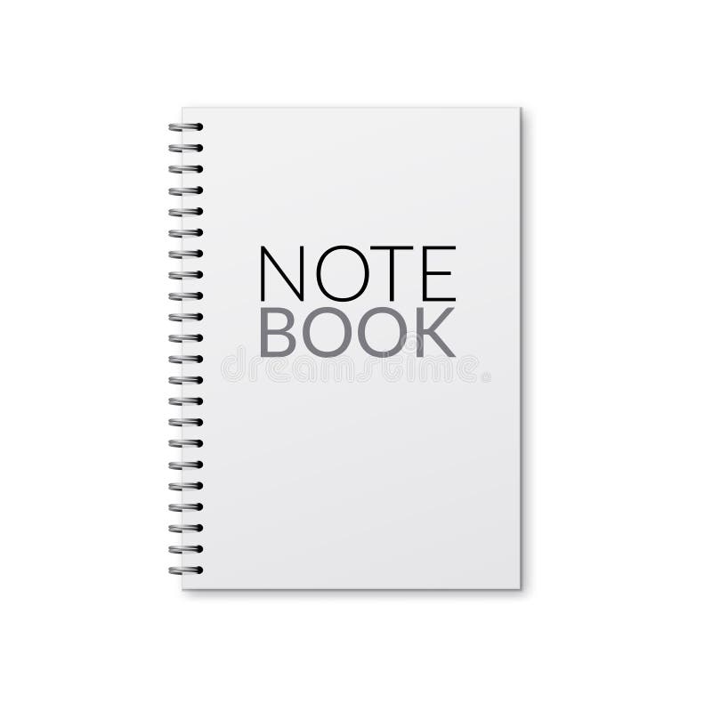 Realistic Notebook Design. Diary Blank Office Document Stock Vector ... Realistic Notebook Design. Diary Blank Office Document Stock Vector ...