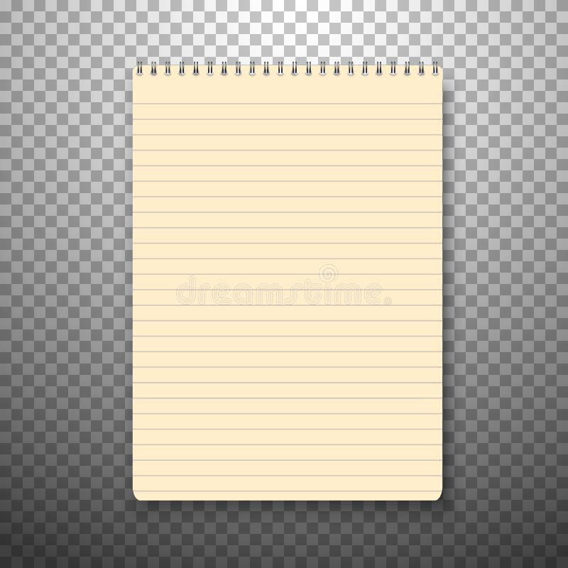 Realistic Vector Notepad Office Equipment Stock Vector - Illustration ...