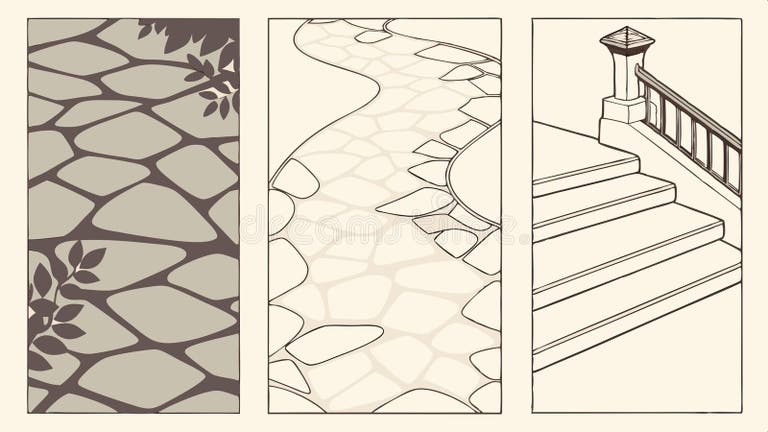 Stone Path Pattern, Rustic Pavement Texture Vector Design Generative AI Stock Vector ...