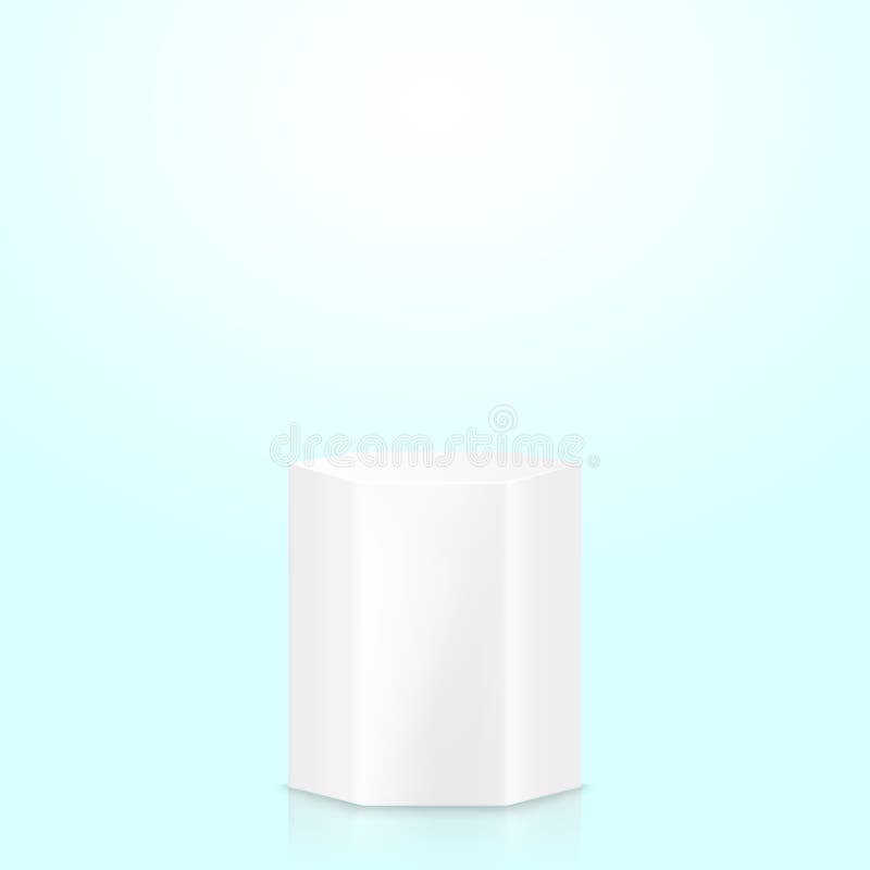 Realistic Vector Pedestal. Empty Geometric Pole for Showroom. Stock ...
