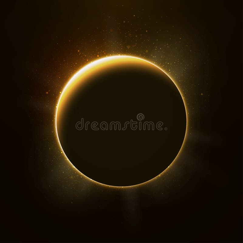 Realistic Vector Rays. Solar Eclipse Lighting. Stock Illustration ...