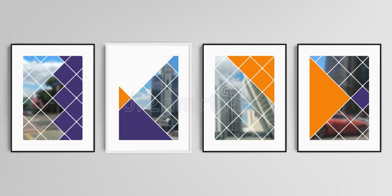 Realistic Vector Set of Picture Frames in A4 Format Isolated on Gray ...