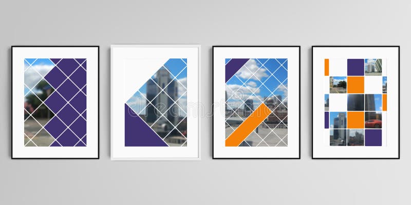 Realistic Vector Set of Picture Frames in A4 Format Isolated on Gray ...