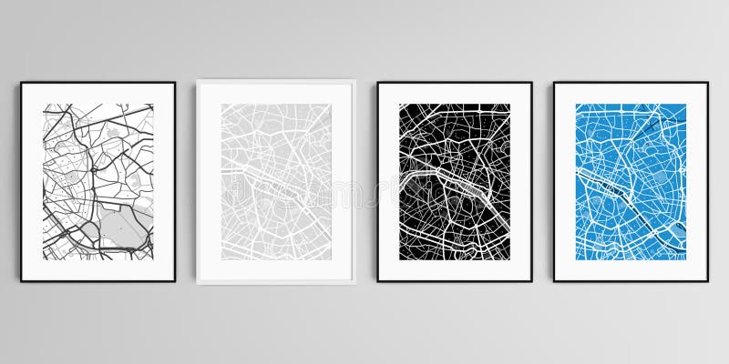 Realistic Vector Set of Picture Frames in A4 Format Isolated on Gray ...