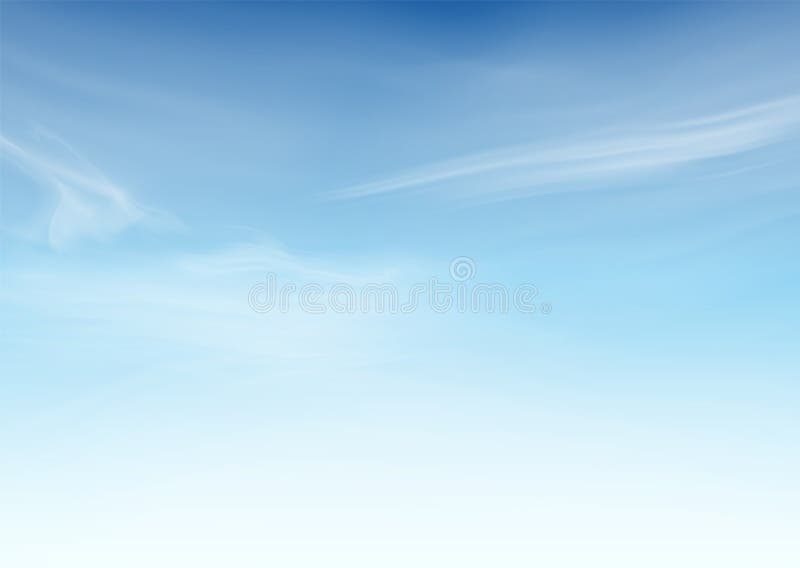 Realistic Vector Sky with Clouds Stock Vector - Illustration of weather ...