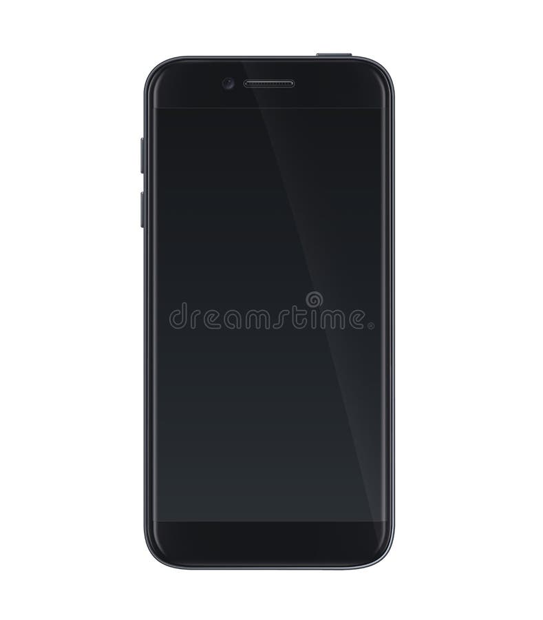 Realistic Vector Smartphone Black Design with Empty Screen. Vector ...