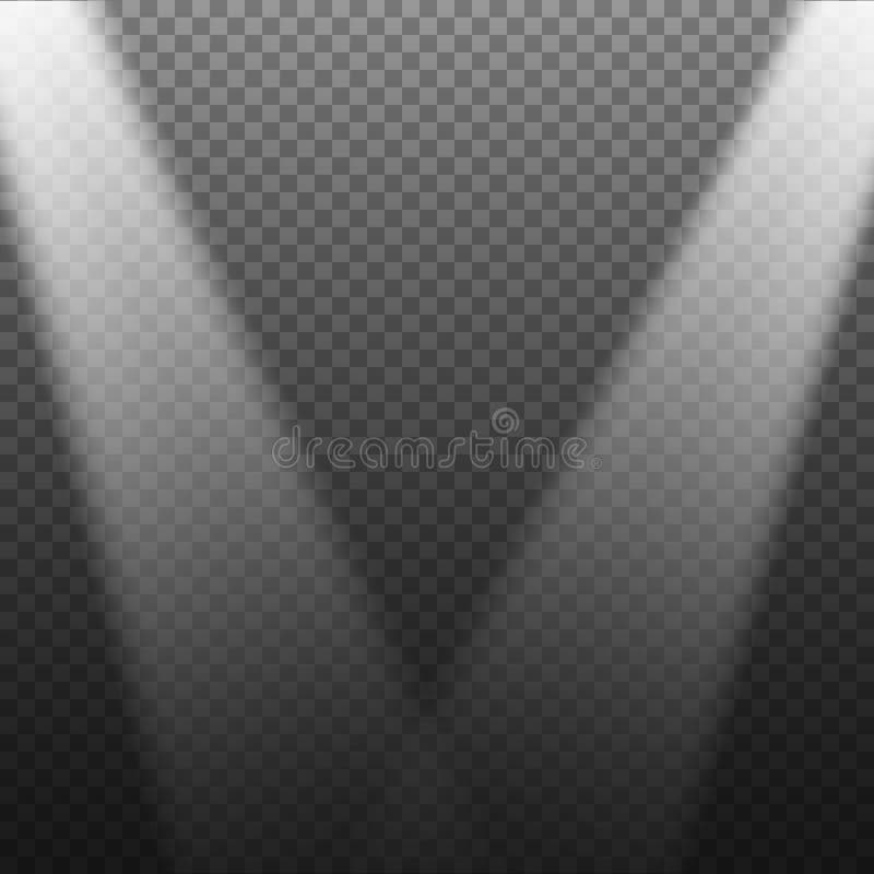Realistic Vector Stage Light Effect. Transparent Bright Glowing Concert ...