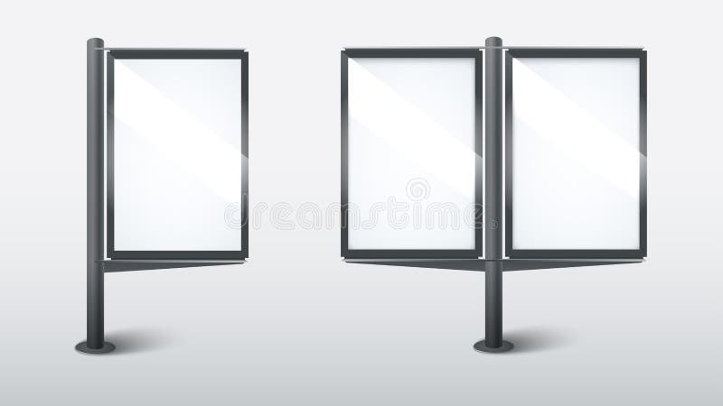 Realistic Vector Street Light Box. Template on White Background. Vector ...