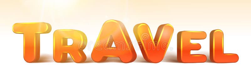 Realistic Vector Travel Letters. Isolated on White Background Stock ...