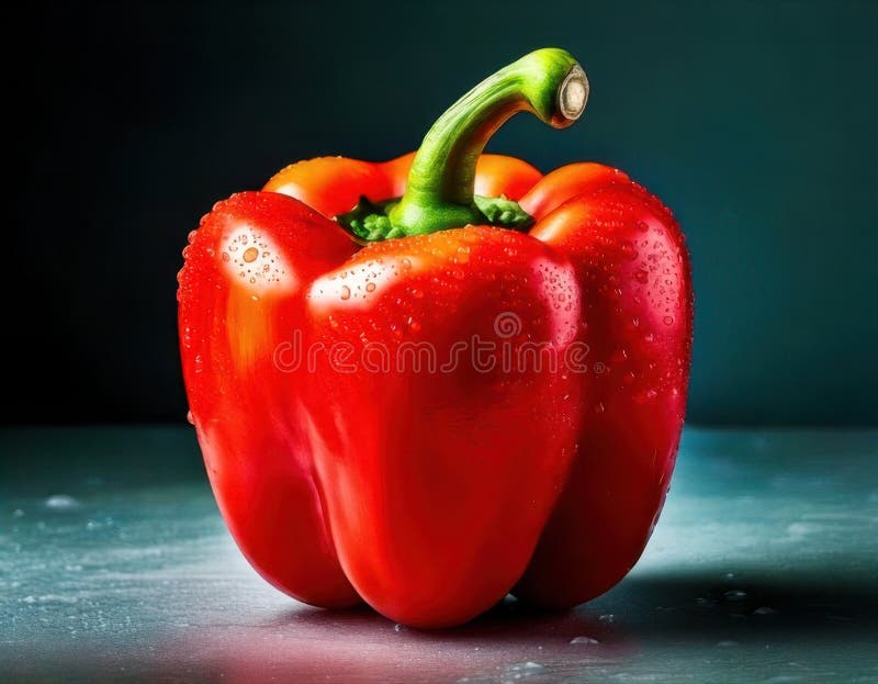 Realistic and Vibrant Bell Pepper with Glossy Skin Stock Illustration ...