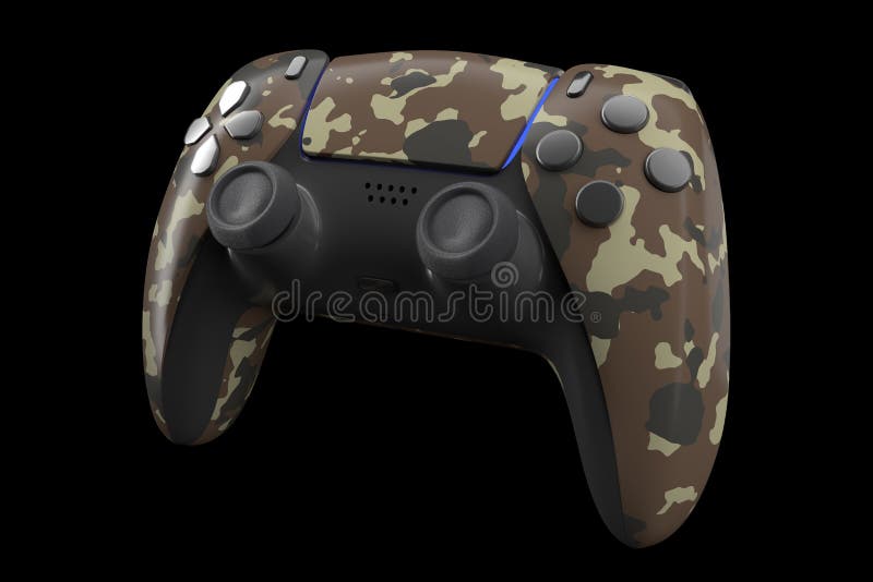 Realistic Video Game Controller Isolated on Black with Clipping Path ...