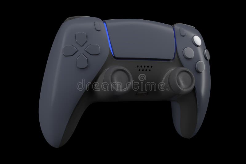 Realistic Video Game Controller Isolated on Black with Clipping Path ...