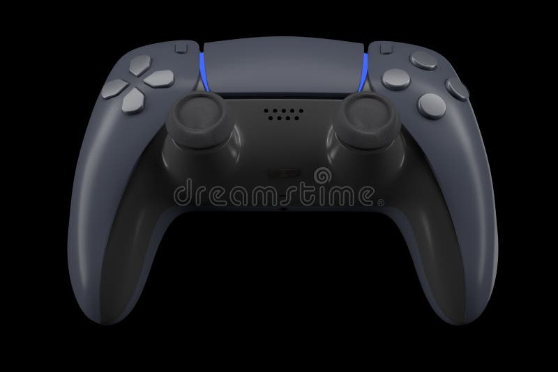 Realistic Video Game Controller Isolated on Black with Clipping Path ...