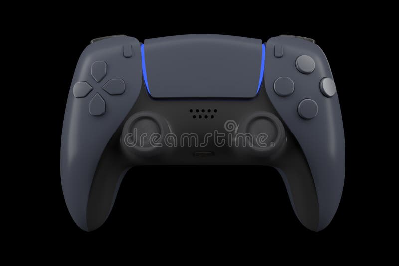 Realistic Video Game Controller Isolated on Black with Clipping Path ...