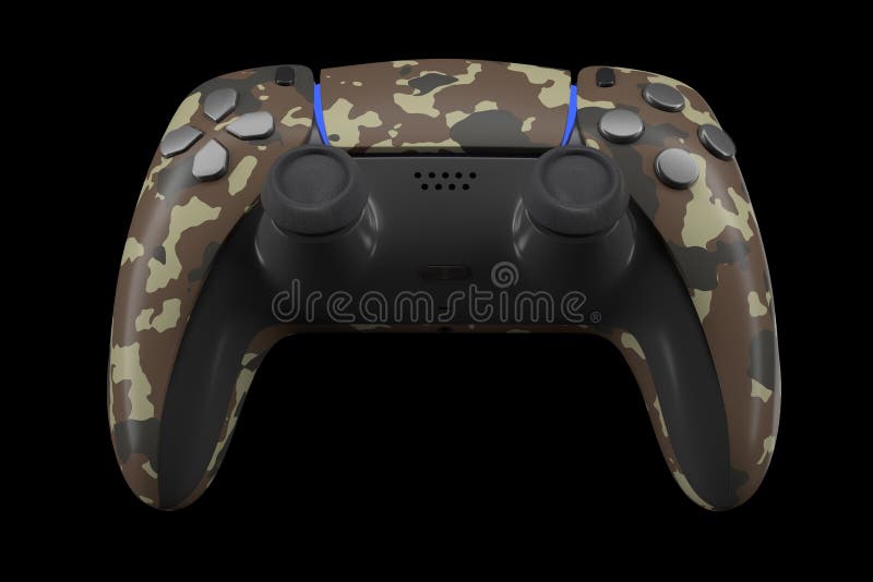 Realistic Video Game Controller Isolated on Black with Clipping Path ...