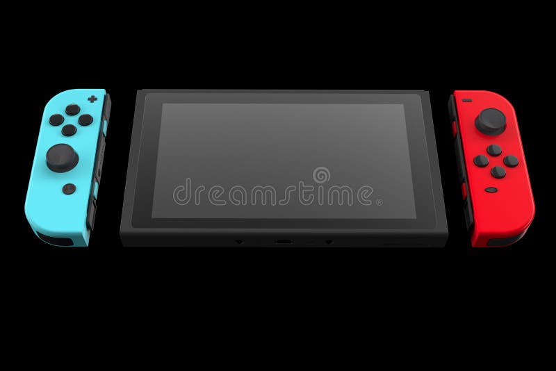 Realistic Video Game Controllers Attached To Touch Screen Isolated on ...