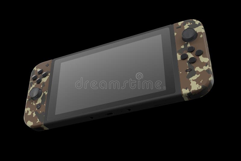 Realistic Video Game Controllers Attached To Touch Screen Isolated on ...