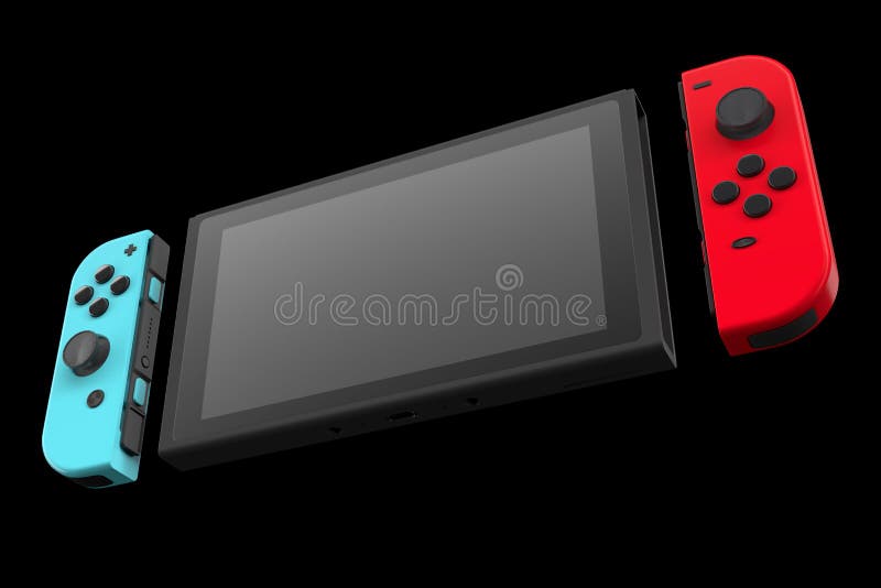 Realistic Video Game Controllers Attached To Touch Screen Isolated on ...