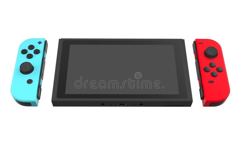 Realistic Video Game Controllers Attached To Touch Screen Isolated on ...