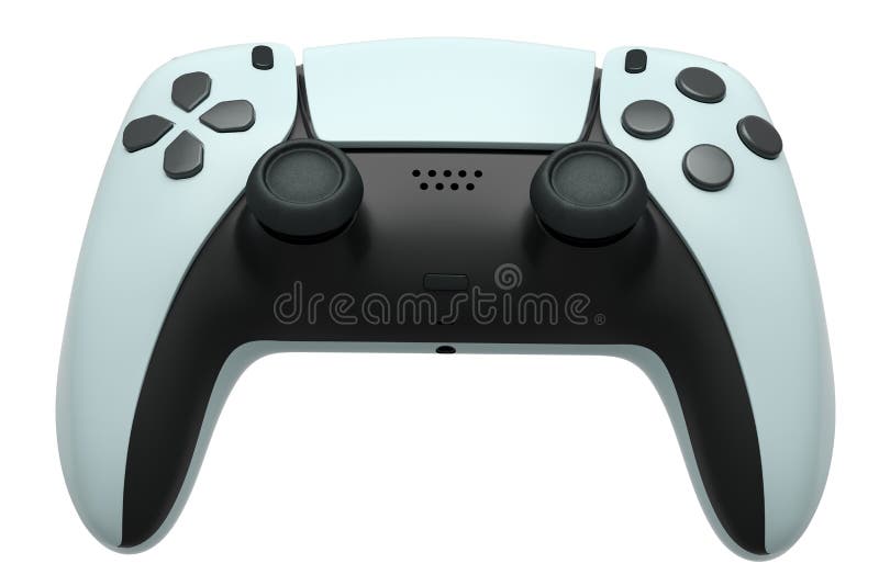 Realistic Video Game Controllers Attached To Mobile Phone on White ...