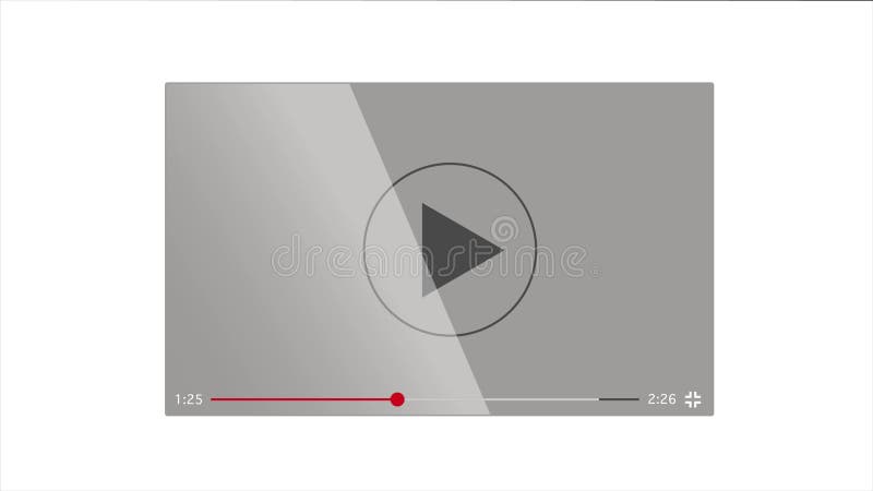 Realistic Video Player with Shadow. Media Player Animation Stock Video ...