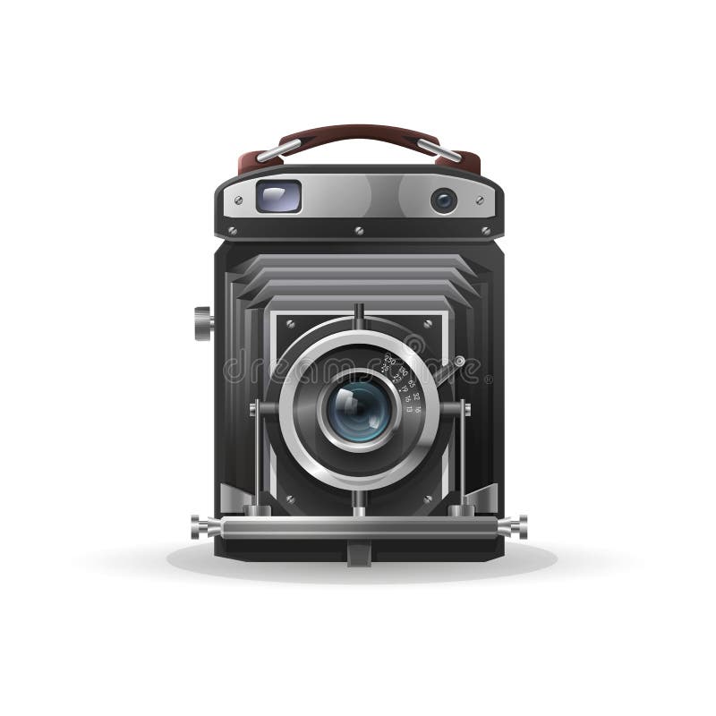 Realistic Vintage Retro Camera. Vector Illustration. Stock Vector ...