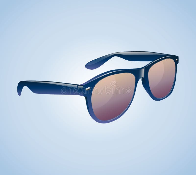 Classic Vintage Sunglasses Realistic Isolated Vector Illustration ...