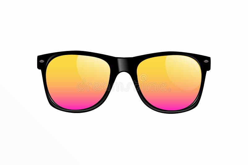 Classic Vintage Sunglasses Realistic Isolated Vector Illustration ...