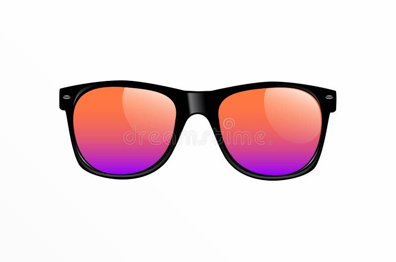 Classic Vintage Sunglasses Realistic Isolated Vector Illustration ...