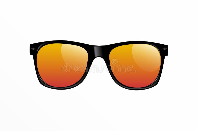 Classic Vintage Sunglasses Realistic Isolated Vector Illustration ...