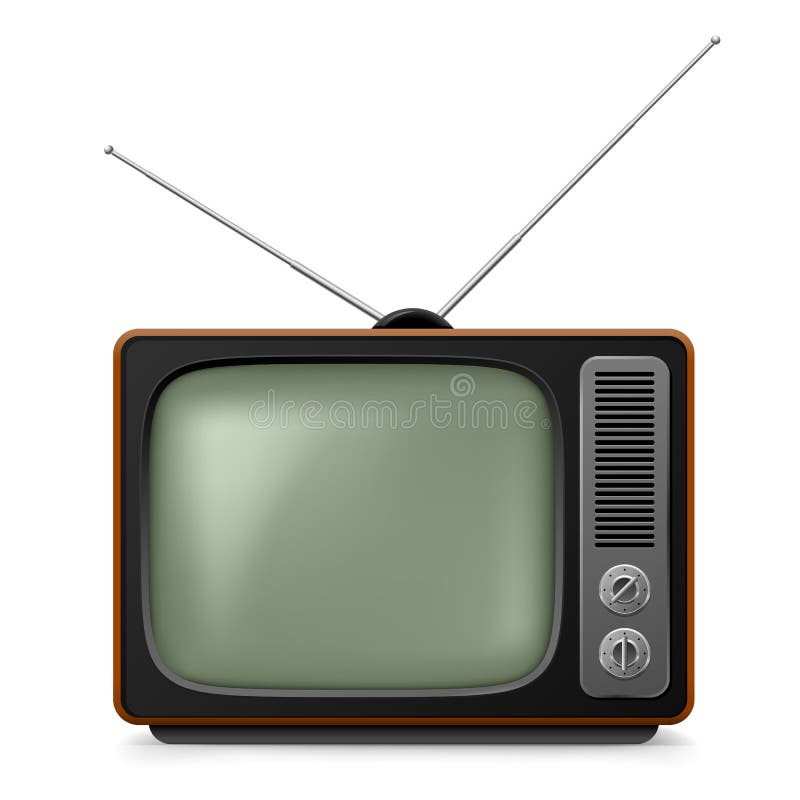 Old Television with Static Screen Illustration Stock Illustration ...