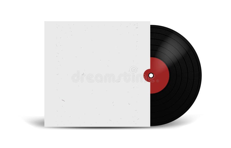 Realistic Vinyl Record with Cover Mockup. Disco Party. Retro Design ...