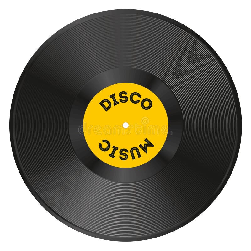 Realistic Vinyl Record with Disco Stock Vector - Illustration of circle ...