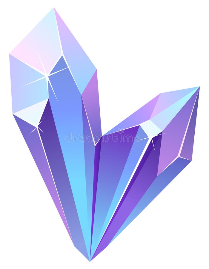 Realistic violet gem. stock vector. Illustration of emerald - 181062763