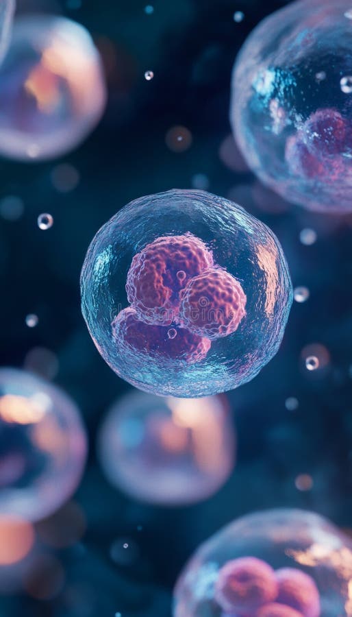 Realistic Visualization of Stem Cell Division Mitosis, Cellular Growth ...