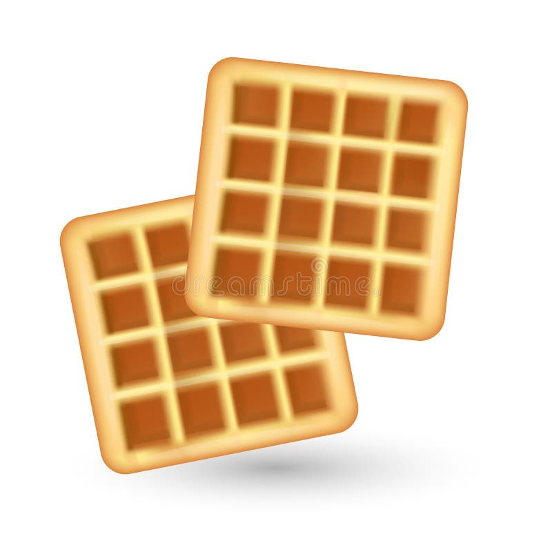 Realistic Waffle Icon, Isolated on White Background. Waffles 3d Style ...