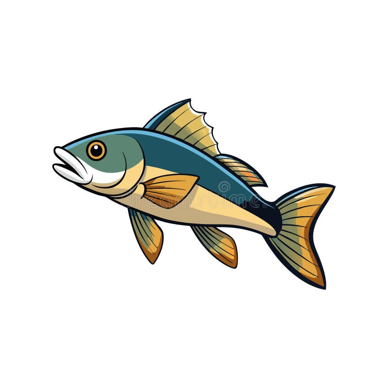 Realistic Walleye Fish Illustration with Vibrant Features Stock Image ...