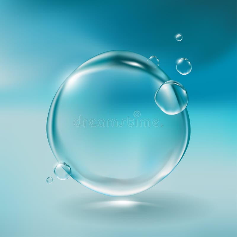 Realistic water bubbles stock vector. Illustration of bubble - 56262545